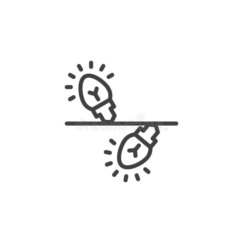 Christmas Lights line icon stock vector. Illustration of logo - 346910500