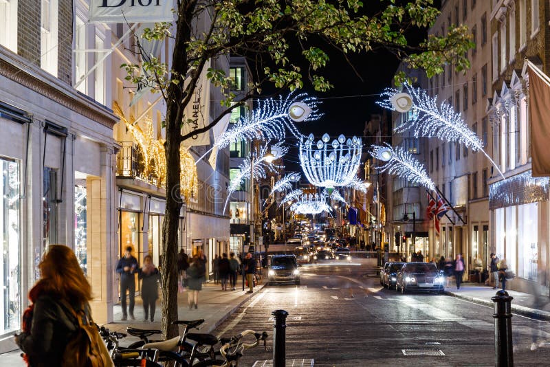 Christmas Lights 2016 in Mayfair, London Editorial Photo - Image of ...
