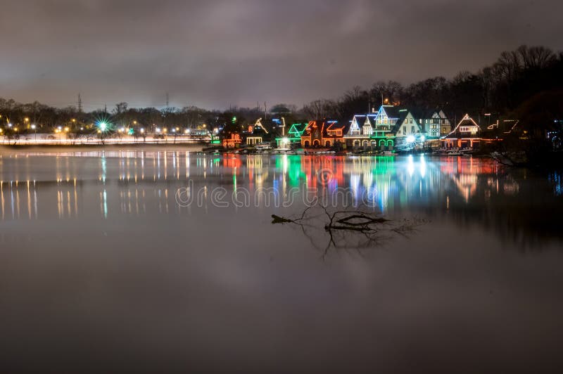 Christmas Lights Reflection Stock Image - Image of people, lights: 64289559