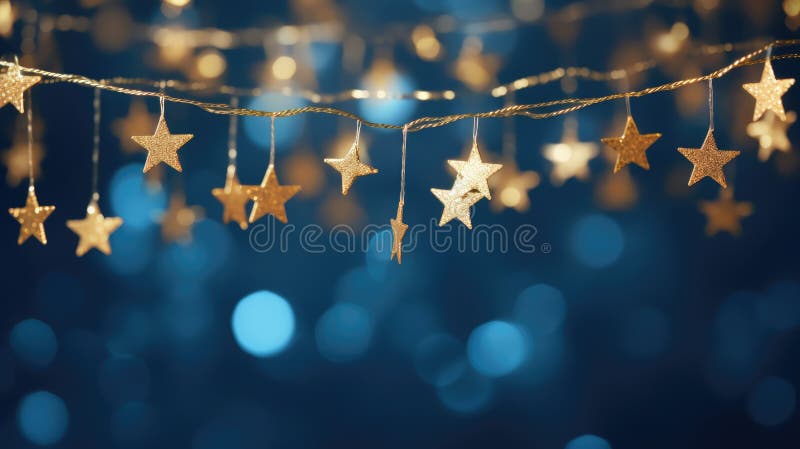 Stars on a string stock illustration. Illustration of scene - 65593964