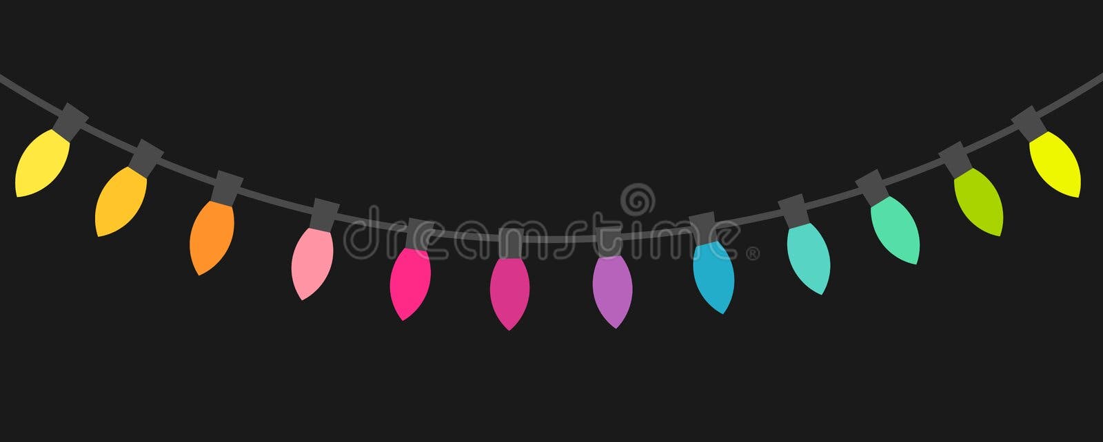 Christmas lights string stock vector. Illustration of backdrop - 129748928