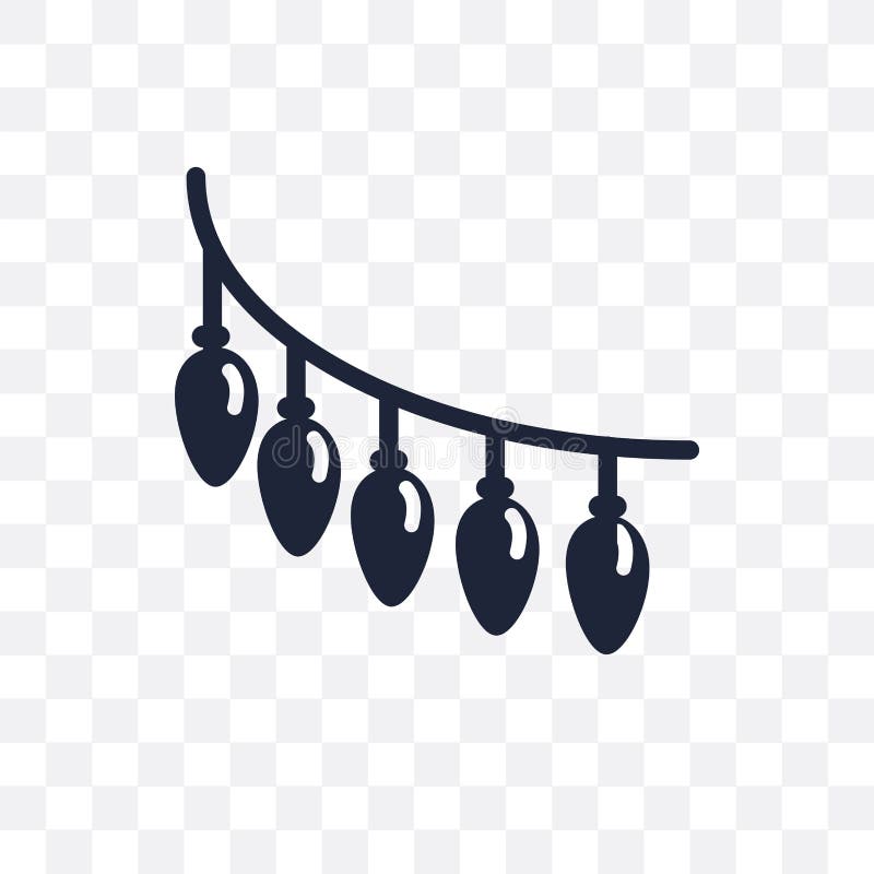 Christmas Lights Transparent Icon. Christmas Lights Symbol Design from ...