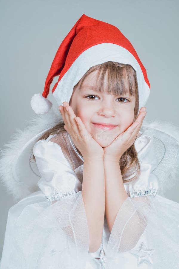 Two christmas little girls stock image. Image of kids - 35833743