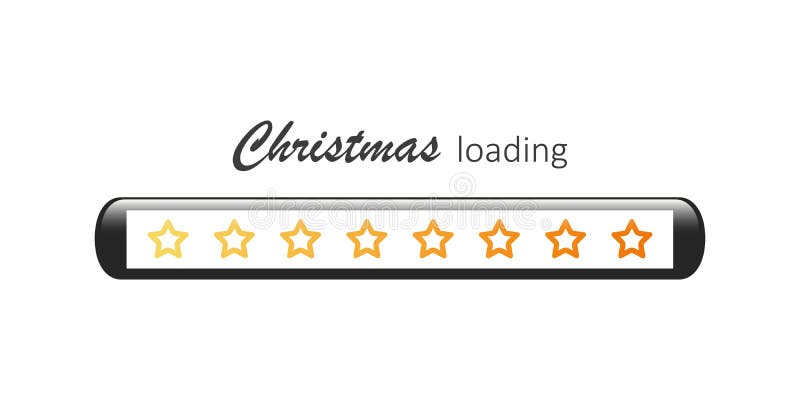 Christmas Loading Bar with Stars Stock Vector - Illustration of ...
