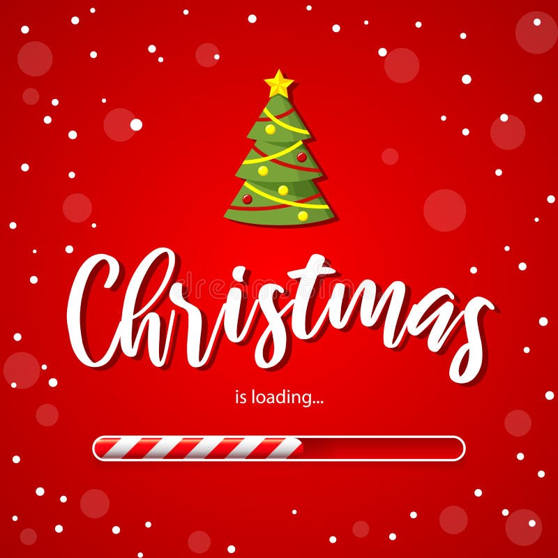 Christmas Loading Bar on Transparent Background. Stock Vector ...