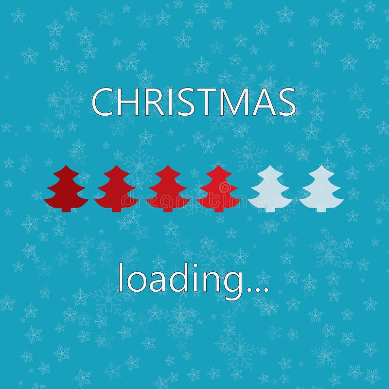 Christmas loading concept stock vector. Illustration of cold - 157745006