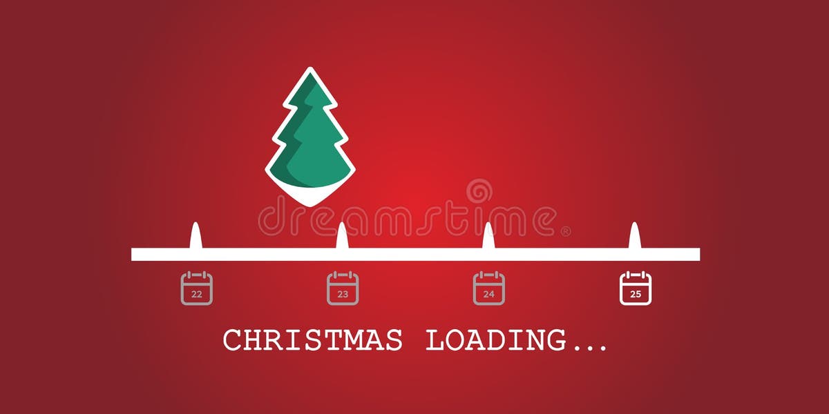 Christmas Tree Internet Loading Bar Stock Illustrations – 41 Christmas ...