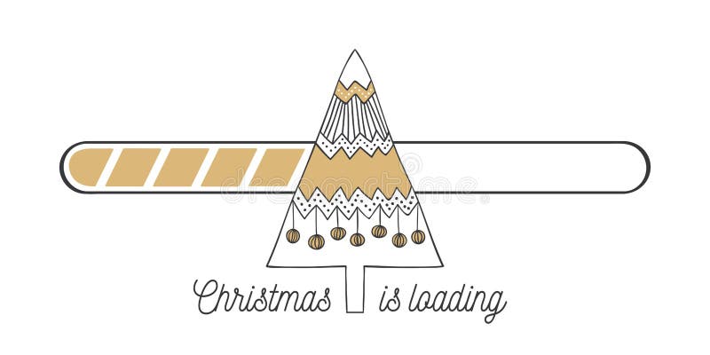 Christmas Loading Vector Illustrator with Decoration Stock Illustration ...