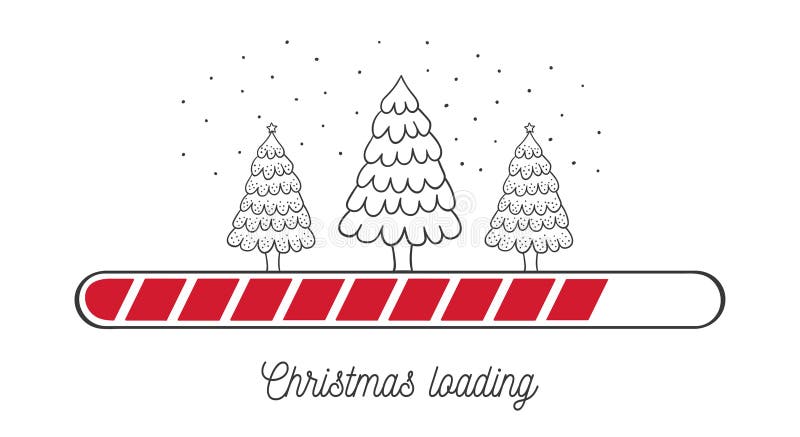 Christmas Loading Vector Illustrator with Decoration Stock Illustration ...