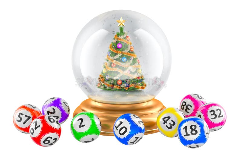 Christmas Lottery, Concept with Christmas Snow Globe and Colored ...