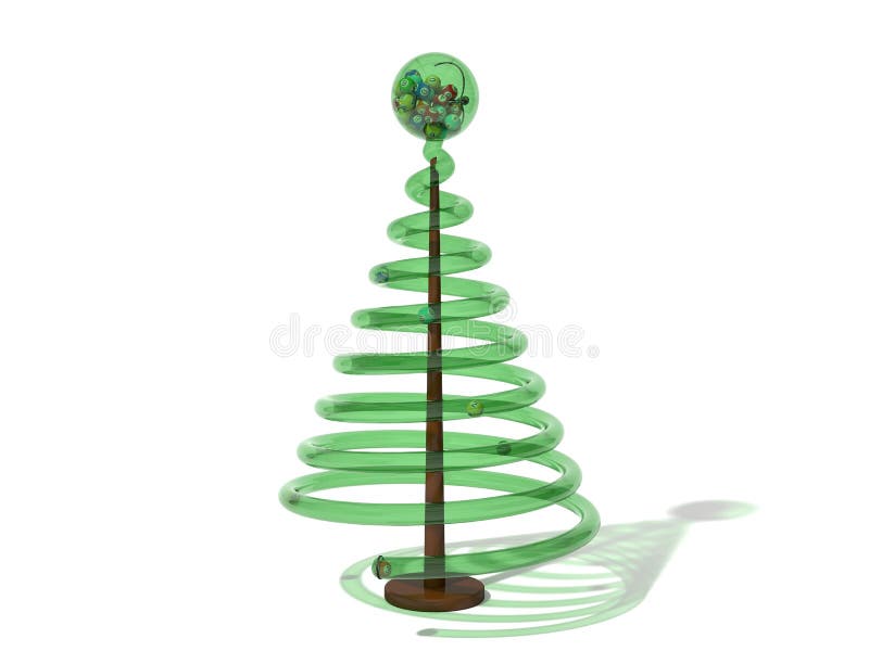 Christmas Lottery Tree. Green Glass Version. Stock Illustration ...