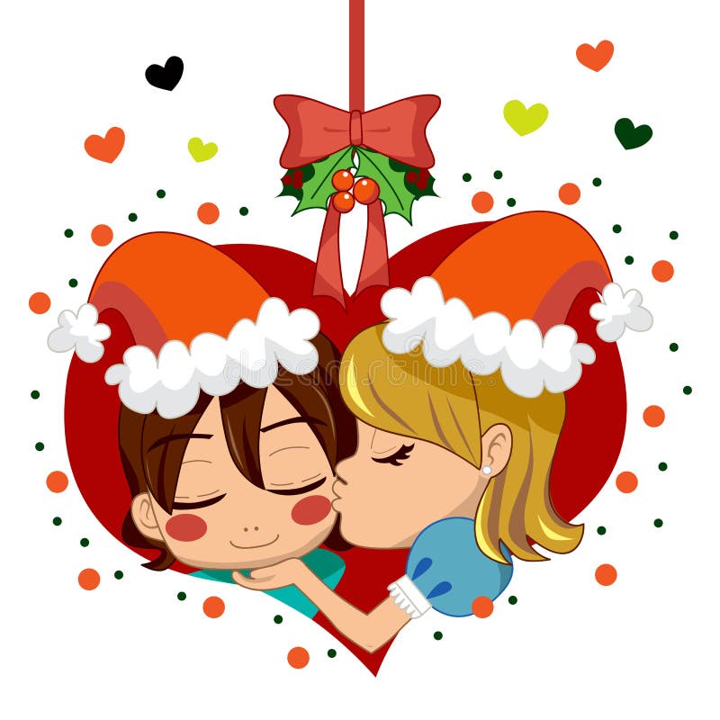 Christmas Love stock vector. Illustration of cheek, santa - 16984169