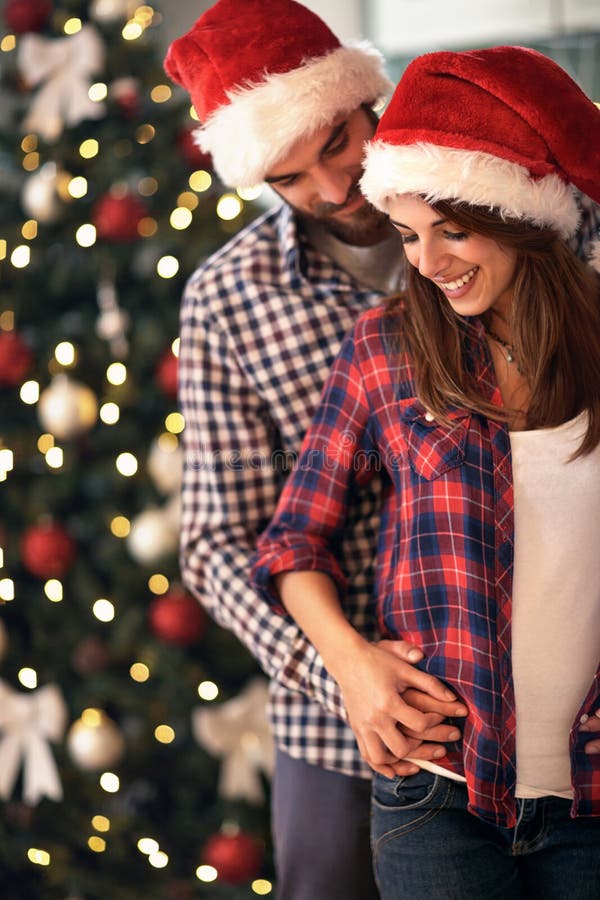 Christmas Love Couple Together, Concept Stock Image - Image of bokeh ...