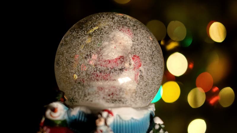 Christmas Magic Ball with Santa and the Boy Inside. Stock Video - Video ...