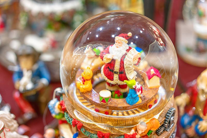 Christmas Magic Ball with Santa Inside Stock Photo - Image of element ...