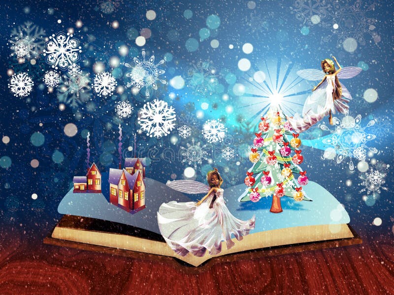 Christmas Magic Book stock illustration. Illustration of children ...