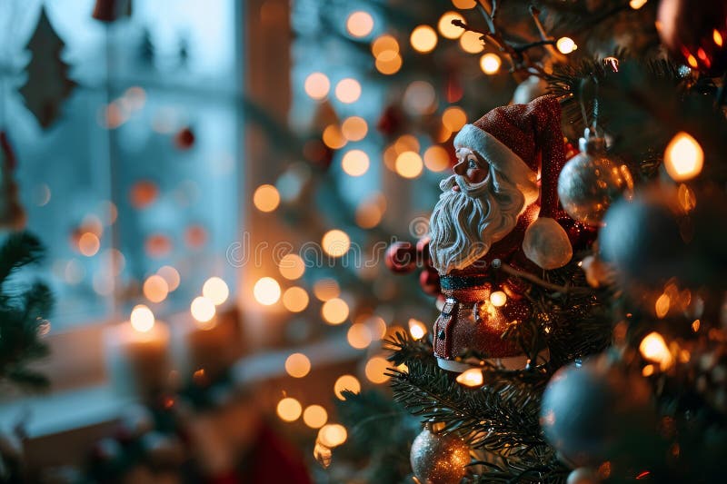 Christmas Magic with Santa Claus Figure. AI Generative Stock ...