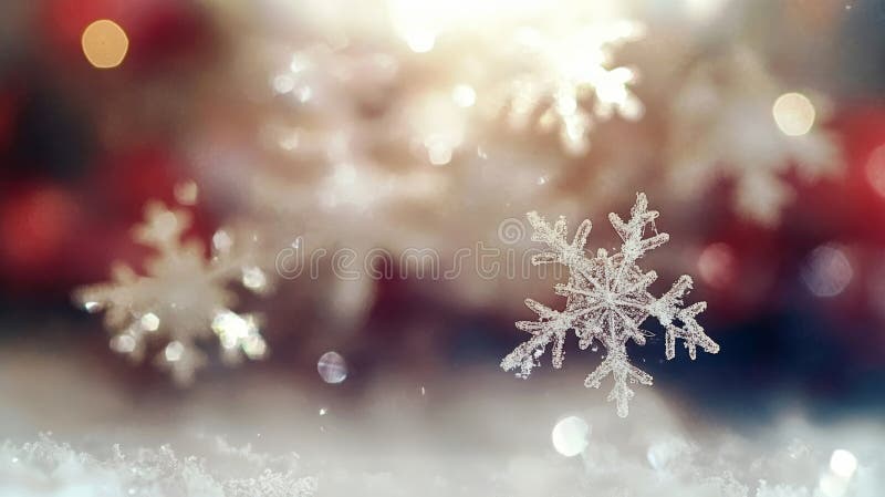 Christmas Magic Sparkling Snowflakes and Festive Bokeh Effects, Perfect ...
