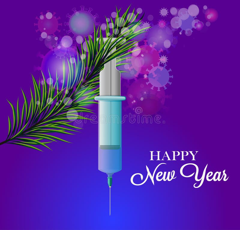Christmas magic syringe stock vector. Illustration of coronavirus ...
