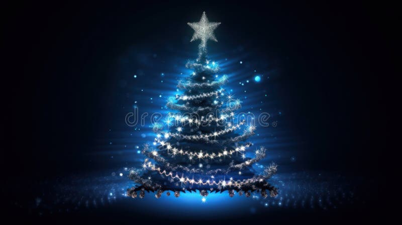 Christmas Magic Tree Background. Illustration AI Generative Stock ...