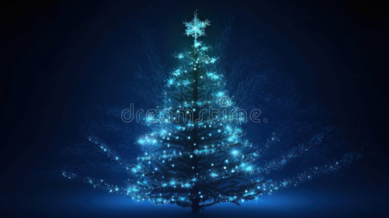 Christmas Magic Tree Background. Illustration AI Generative Stock ...