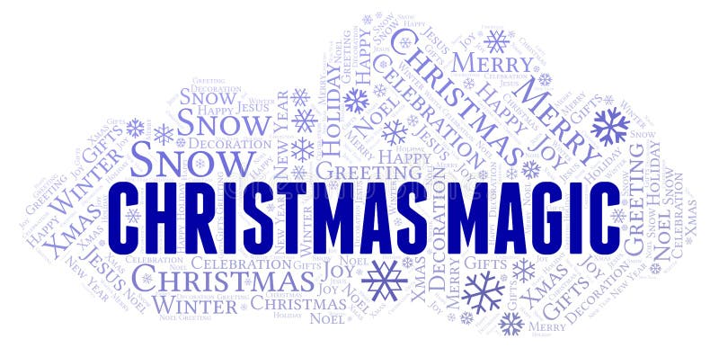 Christmas Magic word cloud stock illustration. Illustration of magic ...