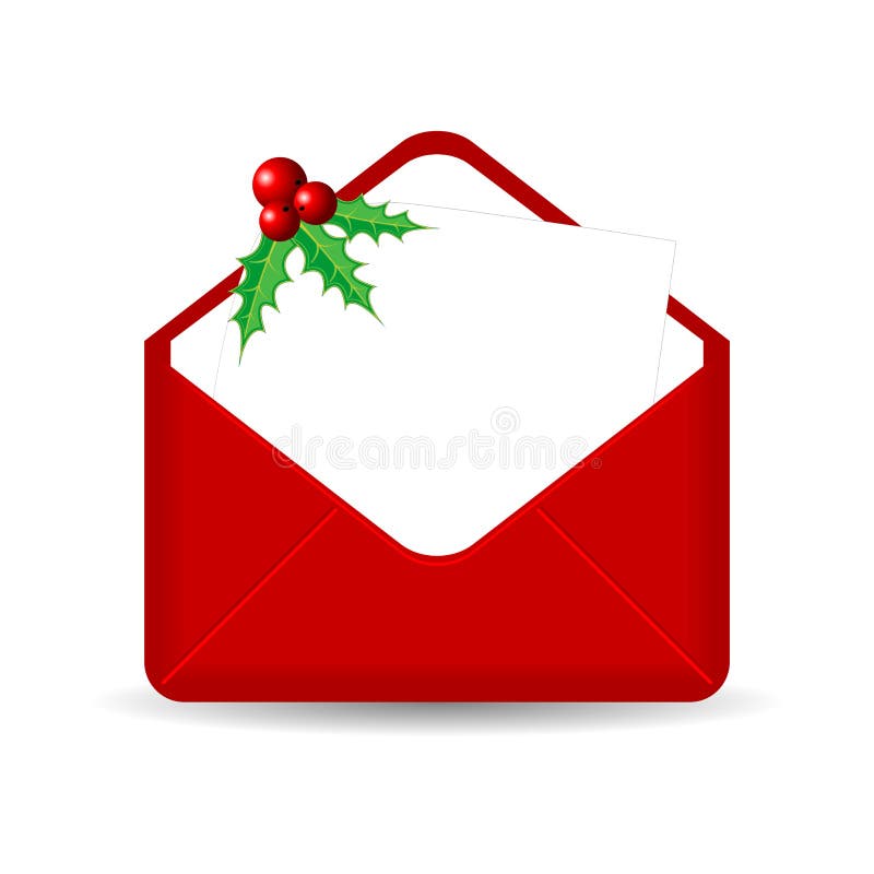 Christmas mail stock vector. Illustration of letter, blank - 16163206