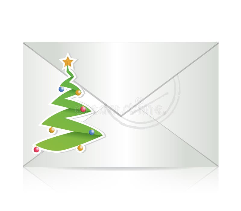 Christmas Mail Illustration Design Stock Illustration - Illustration of ...