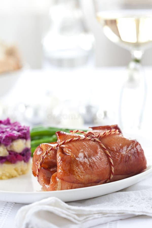 Christmas Main Course Meat Casserole Stock Photo - Image of holiday ...