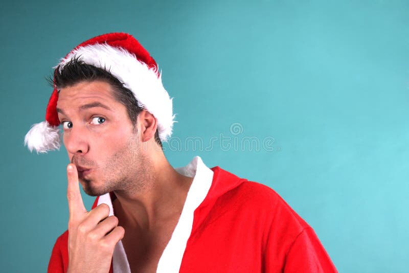 Christmas man stock image. Image of clause, attractive - 7165573