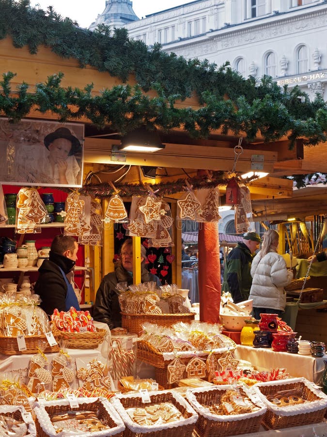 Christmas Market in Budapest Editorial Photography - Image of hungary ...