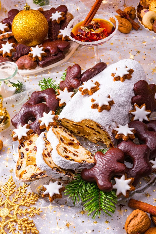 Marzipan stollen stock image. Image of dried, bauble - 17021231