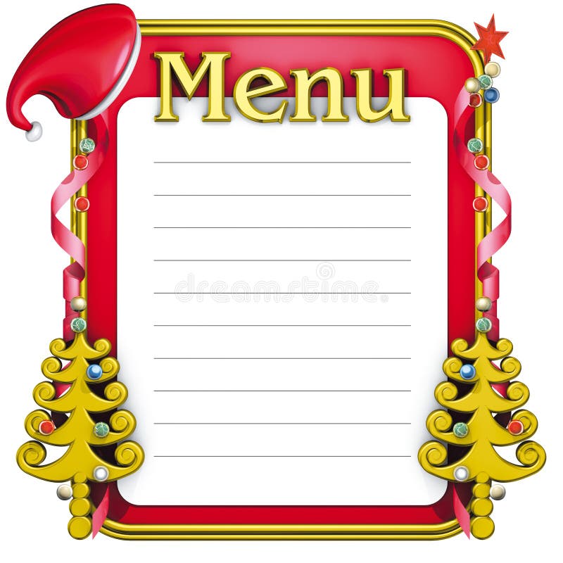 Christmas Menu stock illustration. Illustration of empty - 13581906