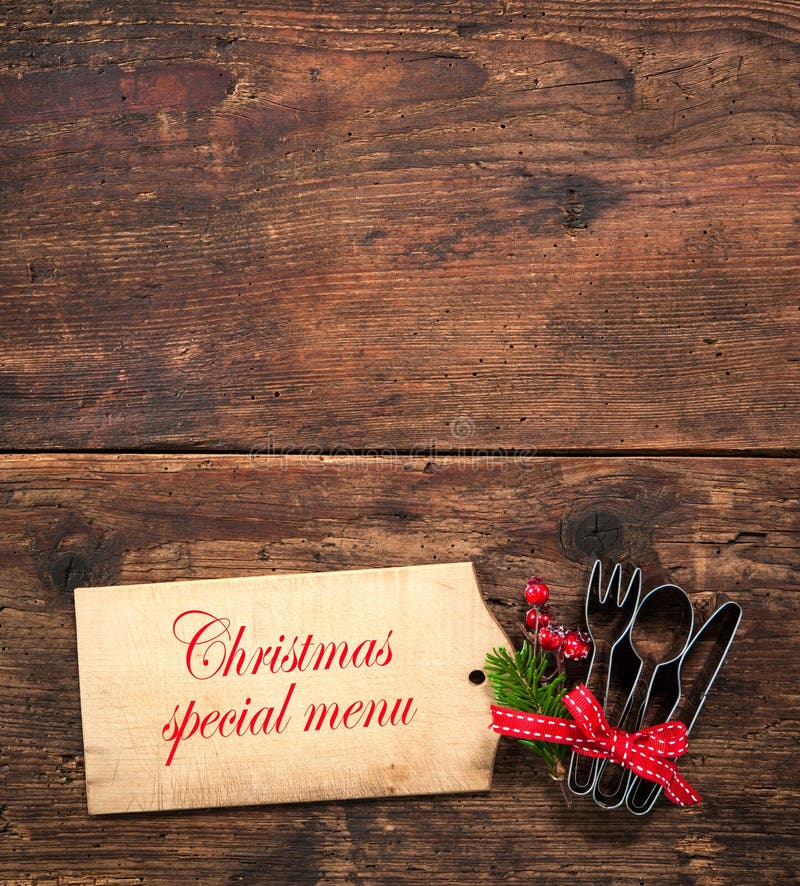 Christmas menu card stock image. Image of cookies, copy - 61343939