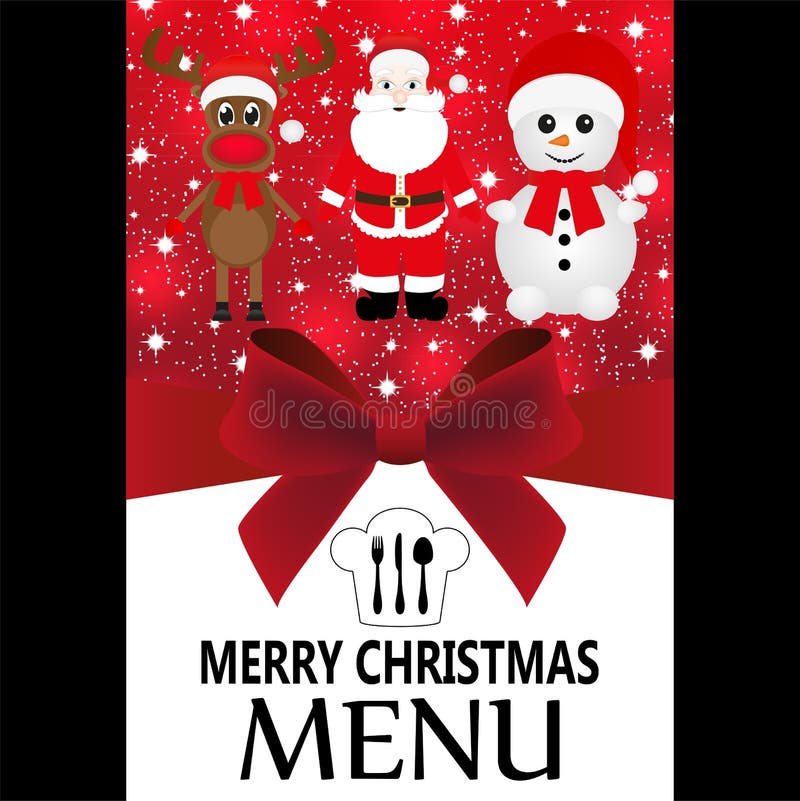 Special Christmas menu stock vector. Illustration of invitation - 35522341