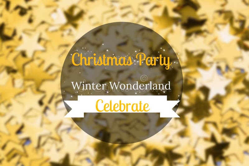 Christmas Message on Gold Star Background Design Stock Illustration ...