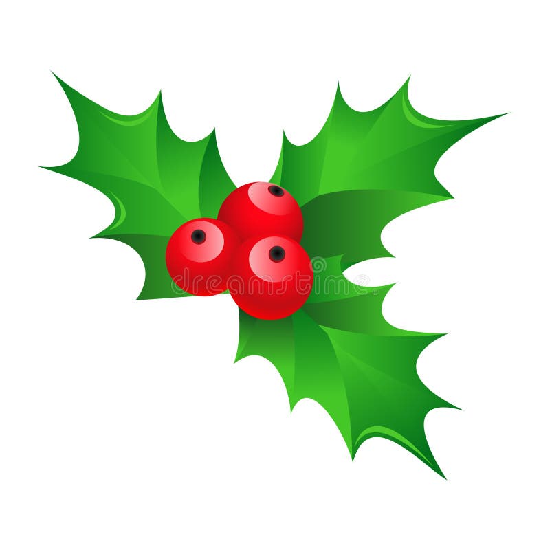 Cartoon Simple Mistletoe Decorative Ornament Stock Vector ...