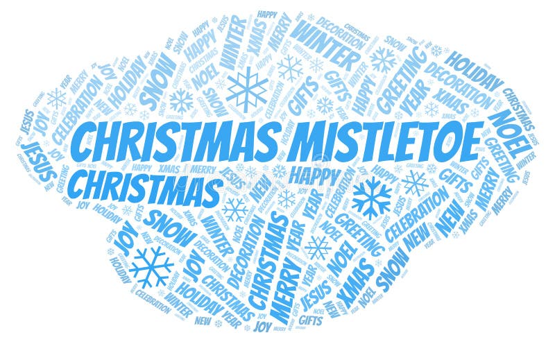 Christmas Mistletoe Word Cloud Stock Illustration - Illustration of ...