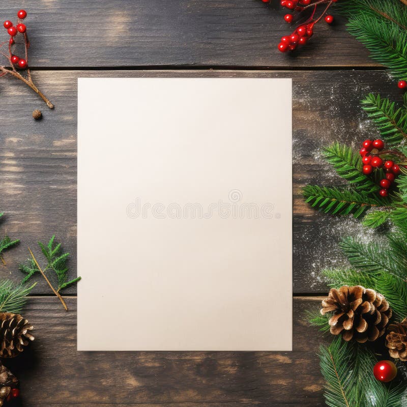 Christmas Mockup for Greeting Card, Postcard, Invitation, Empty Space ...