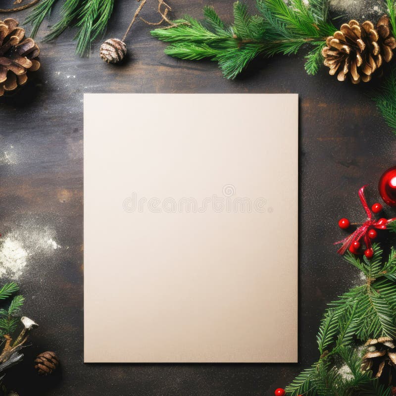 Christmas Mockup for Greeting Card, Postcard, Invitation, Empty Space ...