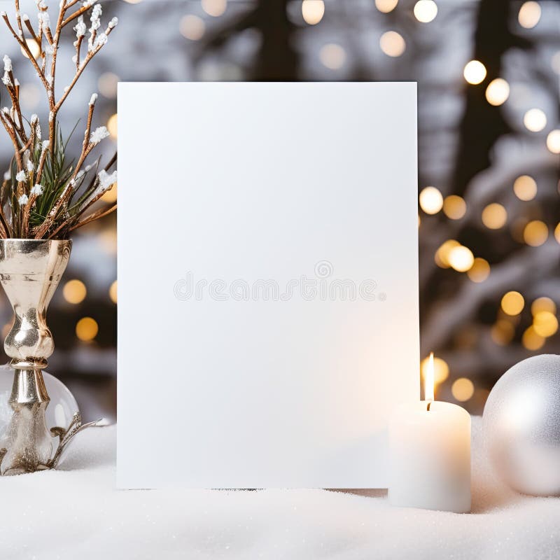 Christmas Mockup for Greeting Card, Postcard, Invitation, Empty Space ...