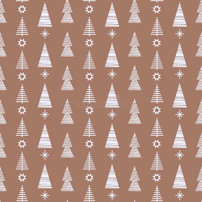 Christmas Modern Pattern. Holiday Winter Forest Packaging. Festive ...