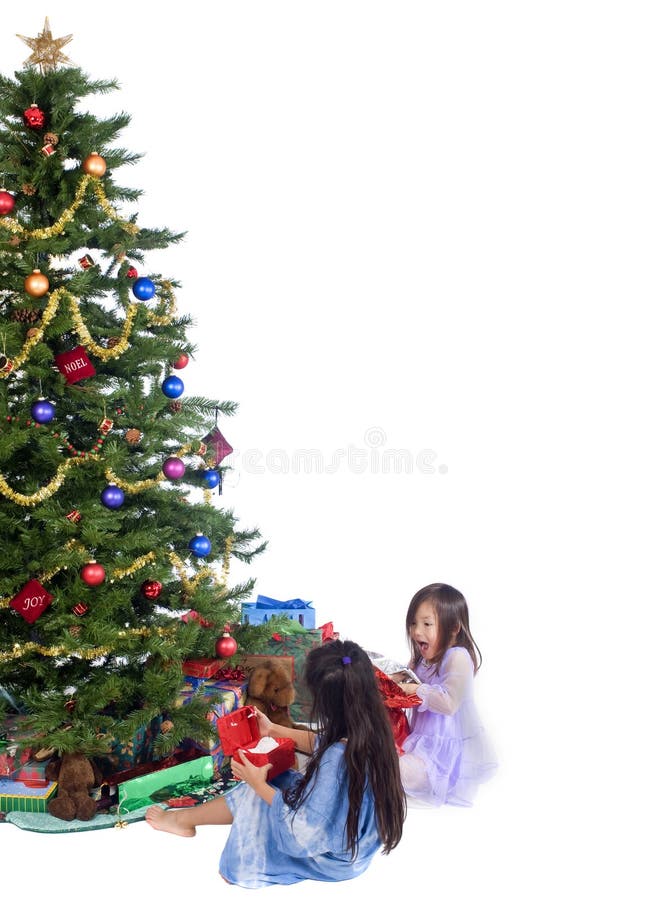 Christmas Morning stock photo. Image of isolated, siblings - 7147332