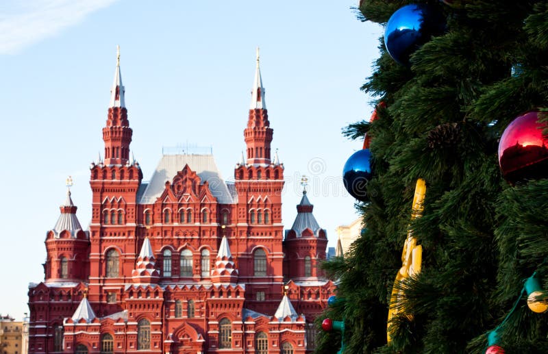 Christmas in Moscow stock photo. Image of exterior, square - 17489928