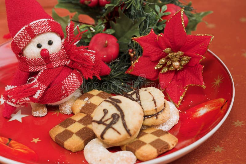 Christmas Flower with Decoration Stock Image - Image of apple, leaf ...