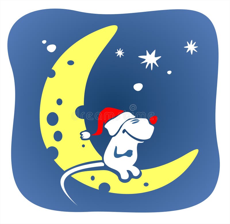 Moon and mouse stock illustration. Illustration of stairs - 21769477