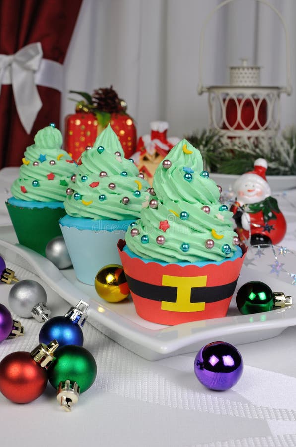 Christmas muffins stock image. Image of christmas, cream - 47429673