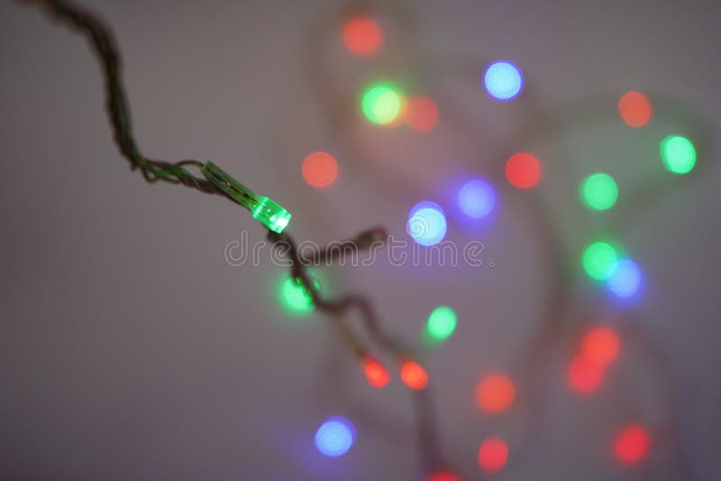 Christmas Multicolor Lights. Electric Lights Stock Image - Image of ...