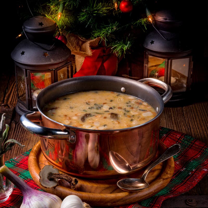 Christmas Mushroom Walnut Soup Stock Photo - Image of healthy, fresh ...