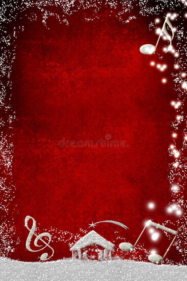 Christmas Musical Background.Copy Space, Vertical Stock Illustration ...